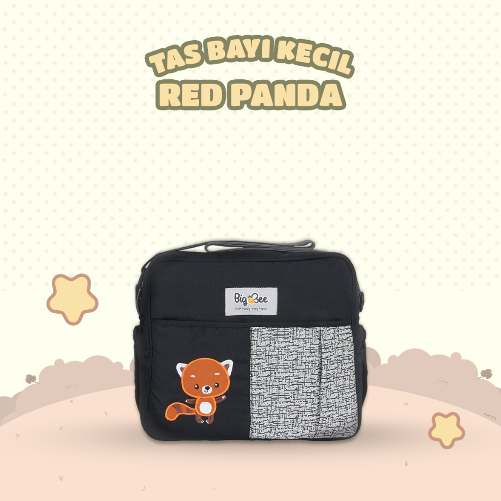 Jual Big Bee Tas Bayi Kecil Karakter Red Panda Series - BBT0006HITAM ...