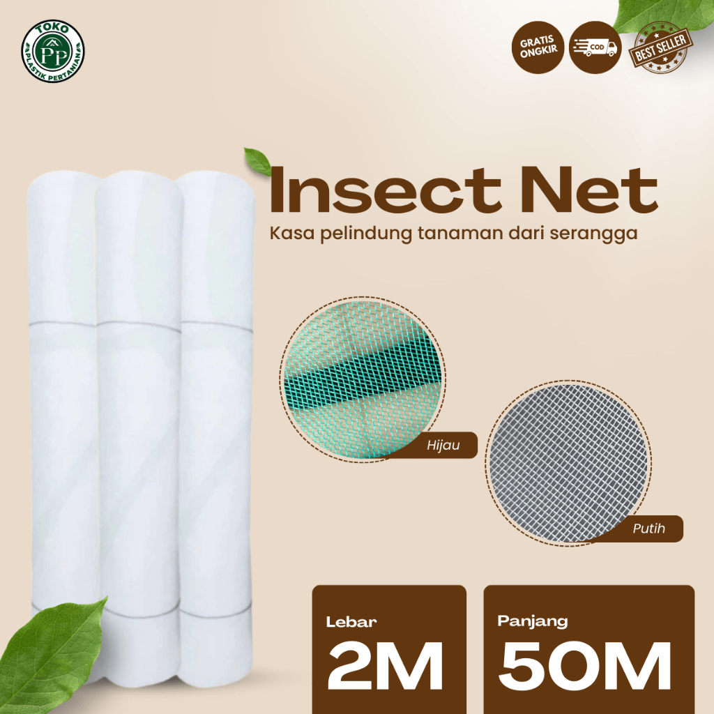 Jual Insect Net Lebar 2 Meter Panjang 50 Meter - Jaring Penghalang ...