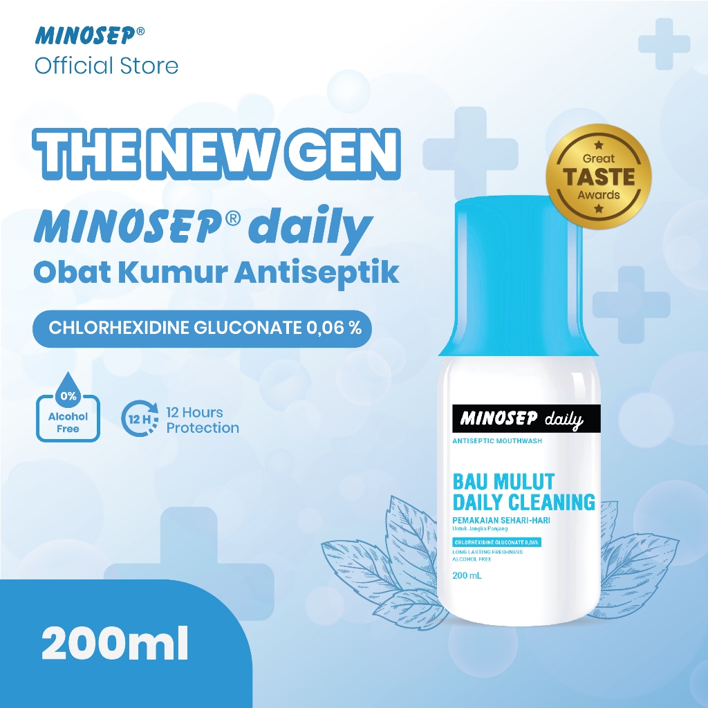 Jual Minosep DAILY Obat Kumur Antiseptik 200ml 1 botol | Shopee Indonesia