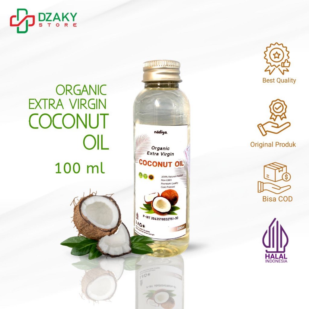 Jual EVCO Extra Virgin Coconut Oil 100 ml Minyak Kelapa Murni Asli VCO Perasan Pertama Kualitas ...