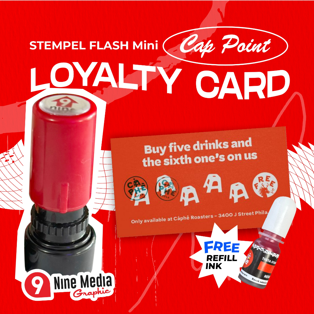 Jual STEMPEL MINI CAP POINT ROYALTY CARD | Shopee Indonesia