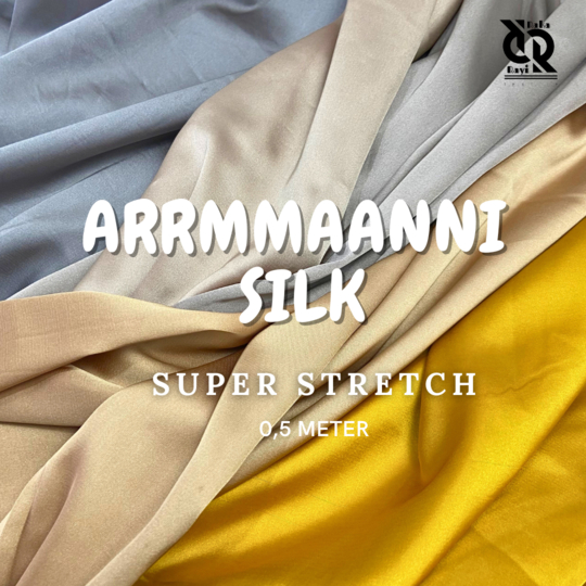 Jual Kain Bahan Satin Armaniiiii Silk Premium 0,5 Meter - Kain ...