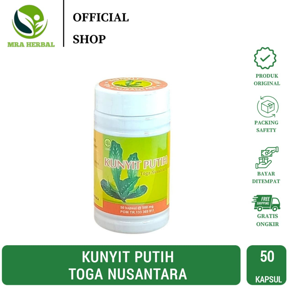 Jual Kunyit Putih Toga Nusantara 50 Kapsul | Ekstrak Kunyit Membantu ...