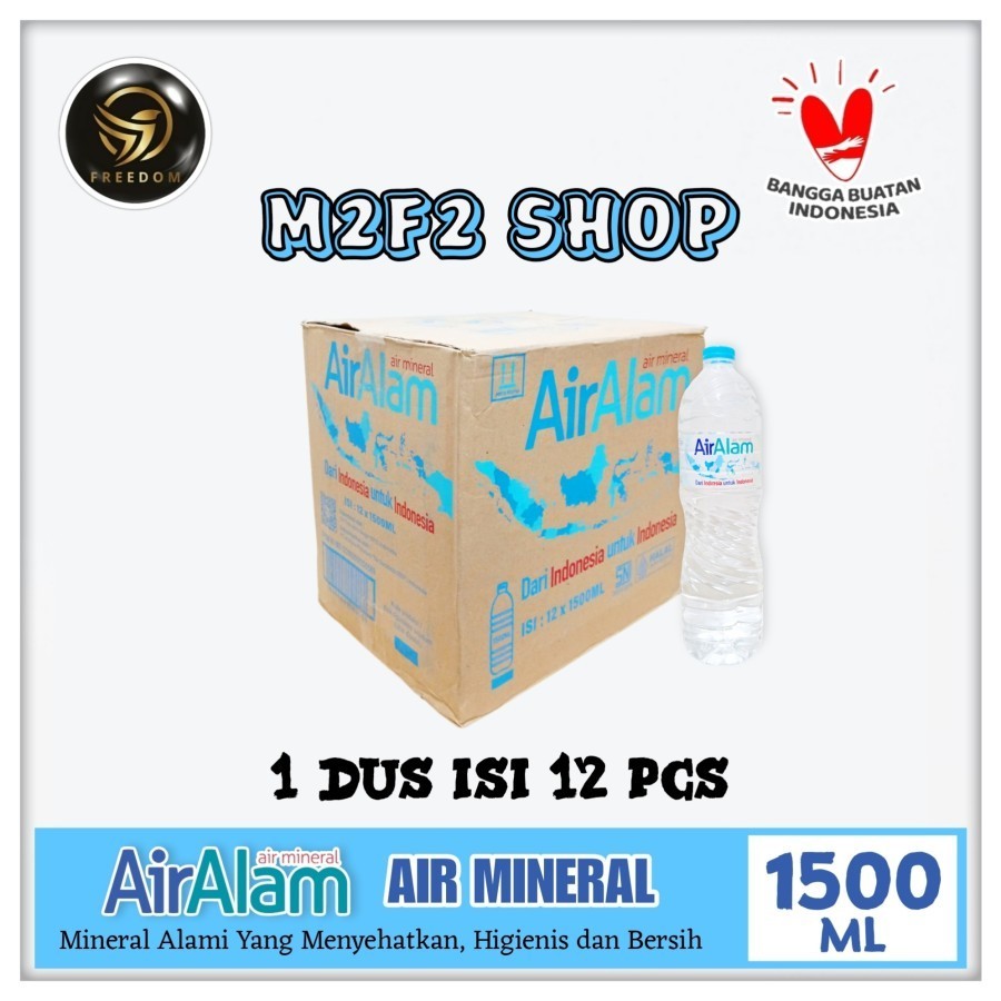 Jual Air Mineral AirAlam Besar Botol Plastik Pet - 1500 ml | 1,5 liter (Kemasan Karton) | Shopee ...