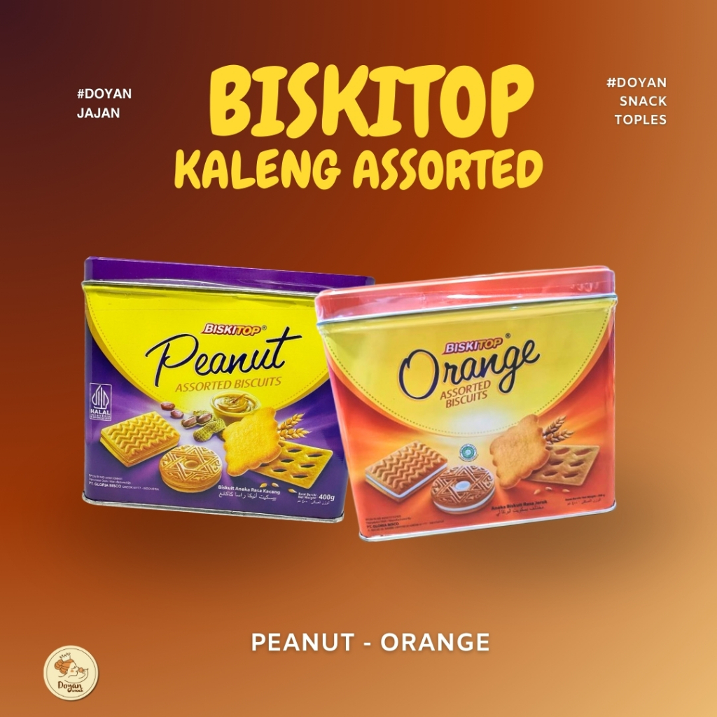 Jual BISKITOP KALENG ASSORTED PEANUT & ORANGE | Shopee Indonesia