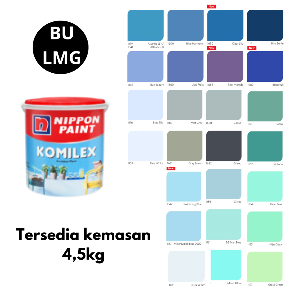 Jual Komilex || Nippon Paint Cat Interior Premium [Komilex 4,5Kg et 2 ...