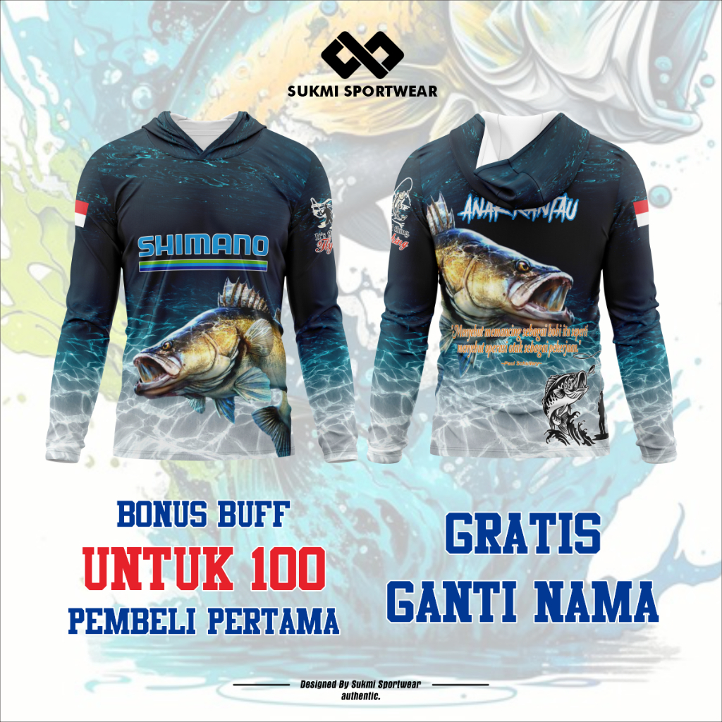Jual JERSEY MANCING BAJU MANCING LENGAN PANJANG KAOS MANCING LENGAN PANJANG BISA CUSTOM NAMA ...
