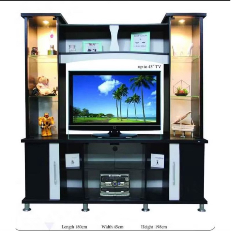 Jual Lemari tv jumbo ber lampu tersedia 3 warna | Shopee Indonesia
