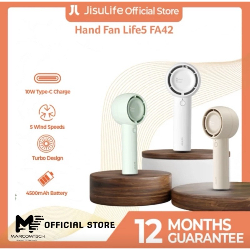 Jual KIPAS ANGIN TANGAN PORTABLE JISULIFE HAND LIFE FA42 5S 4500Mah ...