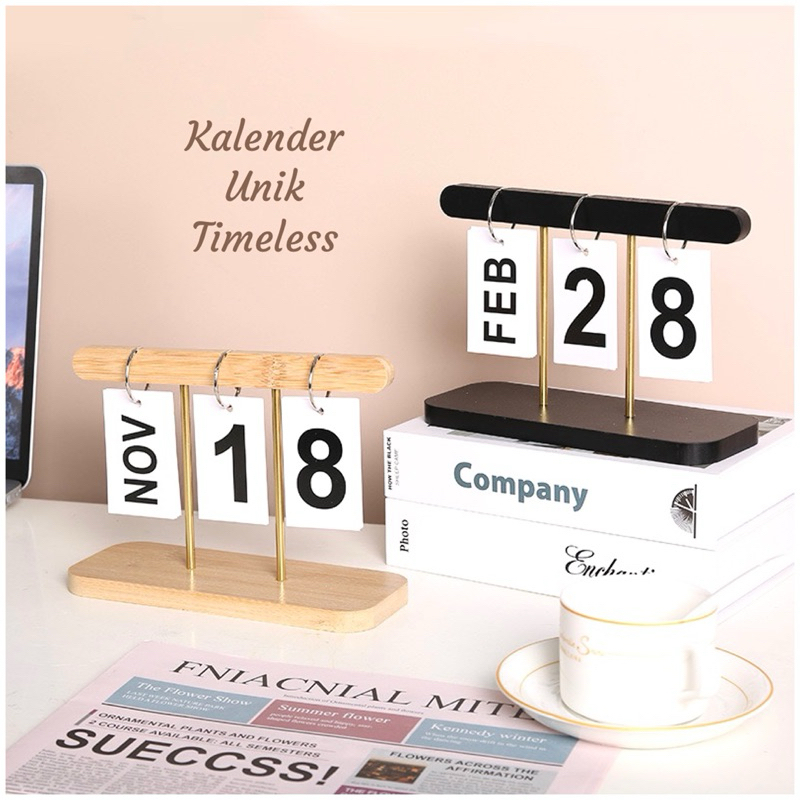 Jual Pajangan Kalender Unik Kayu TIMELESS Model Gantung tanpa batas ...