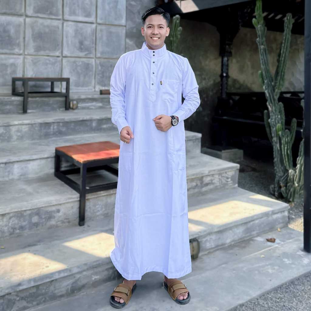 Jual GAMIS PRIA MUSLIM JUBAH GAMIS PRIA LENGAN PANJANG BUSANA MUSLIM PRIA JUBAH POLOS TERBARU ...
