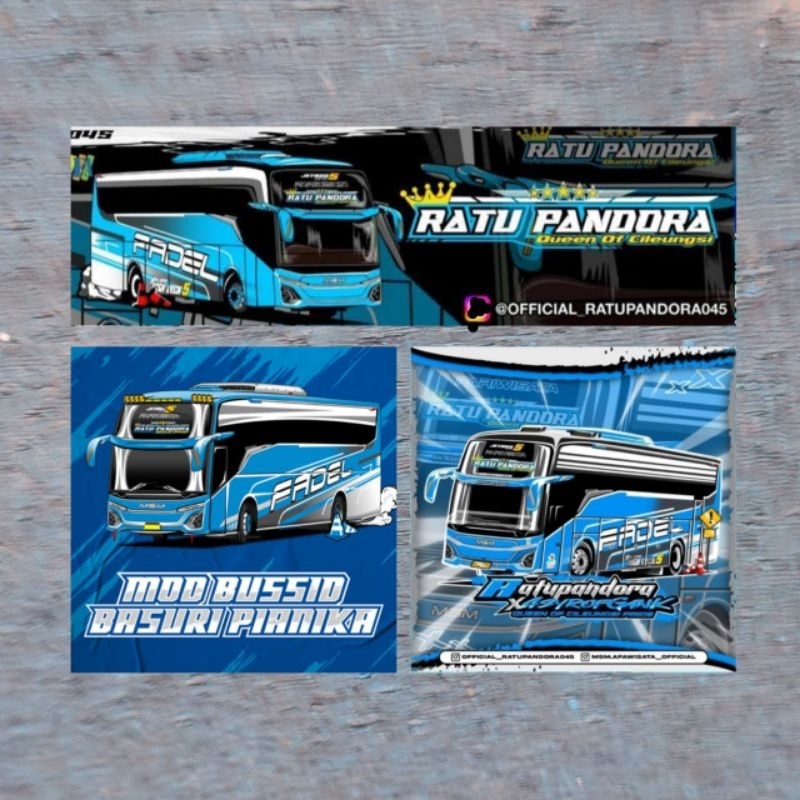 Jual Stiker bus RATU PANDORA isi 3 stiker bis bus msm Asyrof fadel Ratu ...
