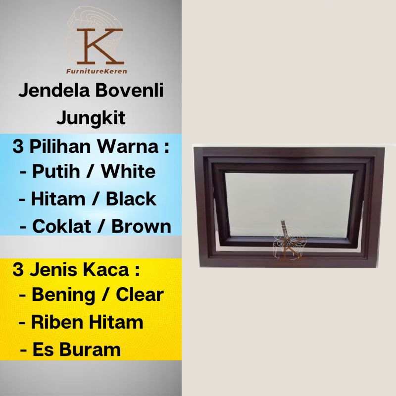 Jual Jendela Bovenli Aluminium 60 x 30 Jungkit / Jendela Boven Bouven ...