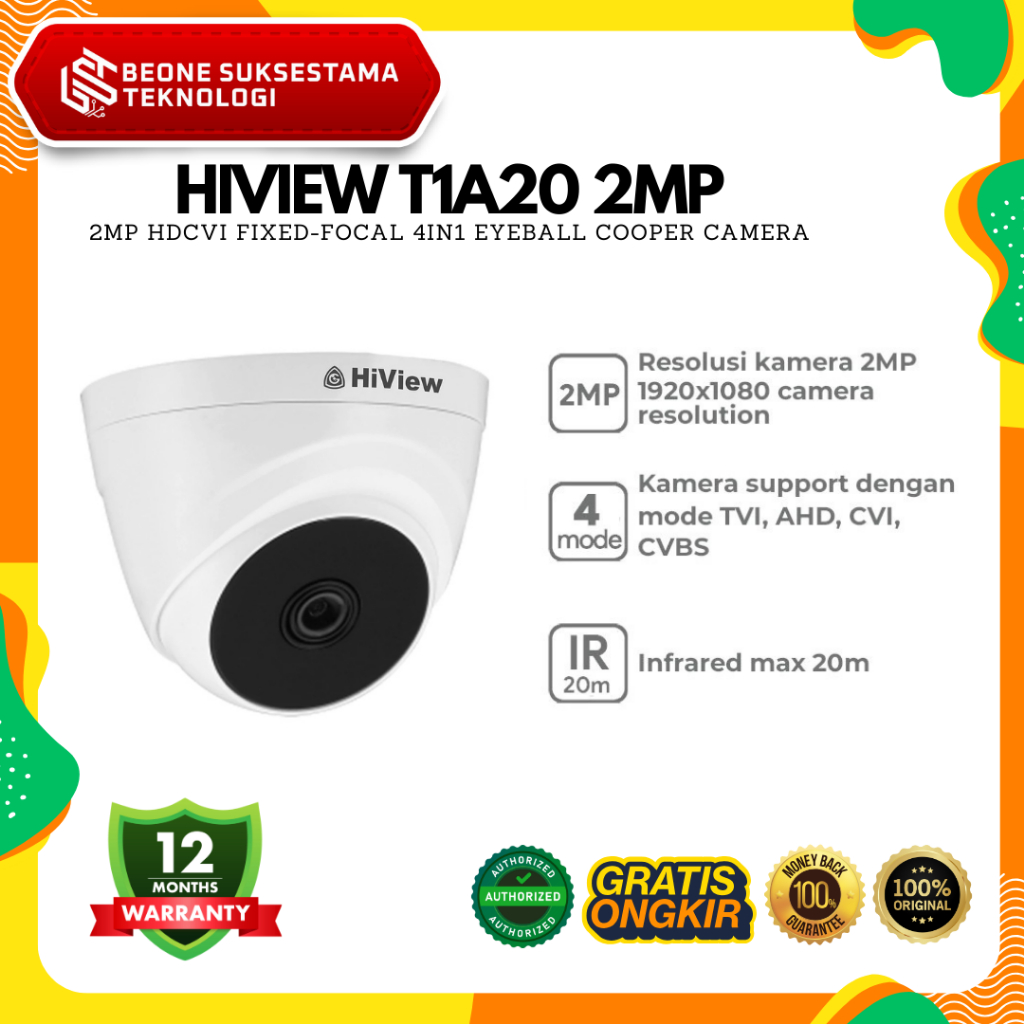 Jual HIVIEW D SERIES T1A20 2.8MM 2MP INDOOR CAMERA ORIGINAL | Shopee Indonesia