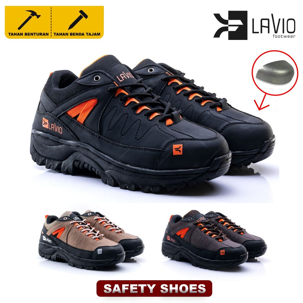 Jual Lavio Sepatu Safety Pria Wanita Unisex Boots Low Pendek Kerja ...
