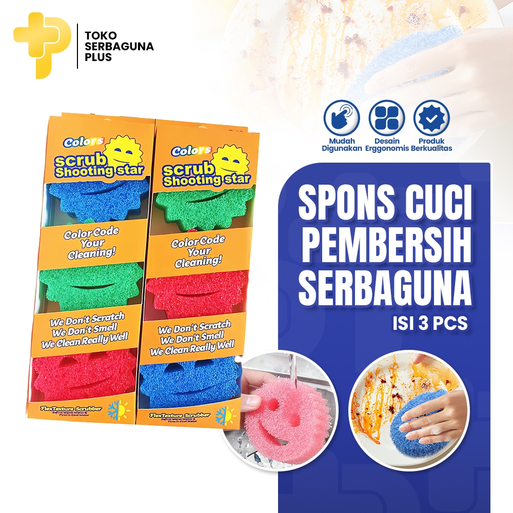 Jual Spons Cuci Piring Scrub Daddy Set Spon 3 Warna Pembersih Alat ...