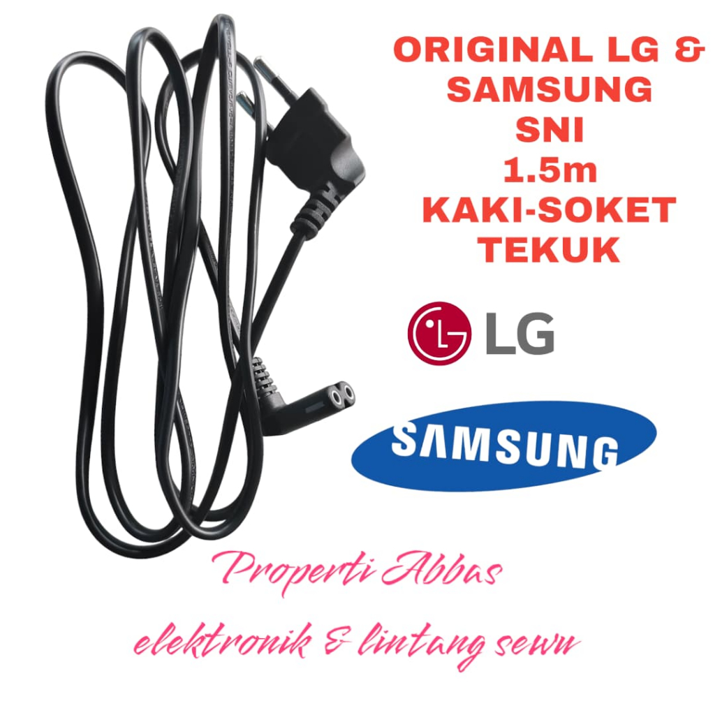Jual KABEL AC CHORD PRINTER TV LCD LED SAMSUNG LG COMPO ANGKA 8 POWER ...