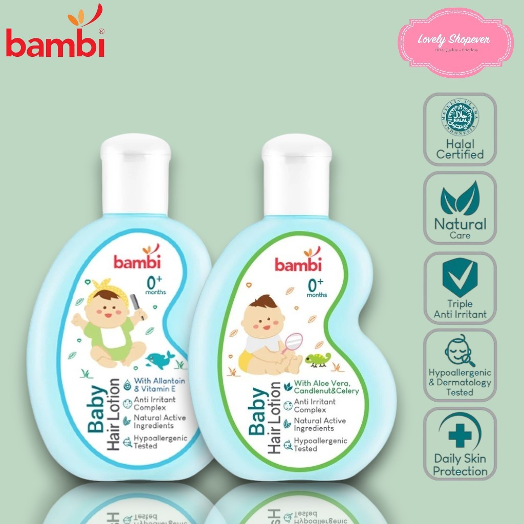 Jual Bambi Baby Hair Lotion with Allantoin & Vit. E 100ml Hair Lotion ...