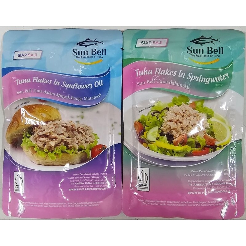 Jual Sun Bell Tuna Flakes Sunflower&Springwater 120gr Pouch - Siap Saji ...