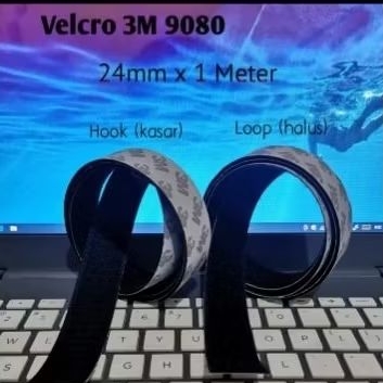 Jual Velcro 3M Double Tape 9080 24mm-Velkro pedalboard 3M 1meter-halus ...