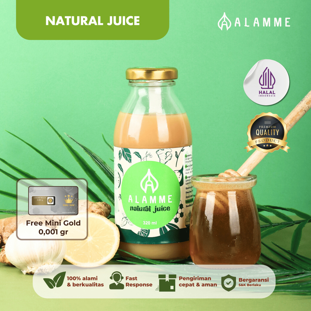 Jual Alamme - Natural Juice 320ML Jus Bawang Putih Tunggal | Shopee ...