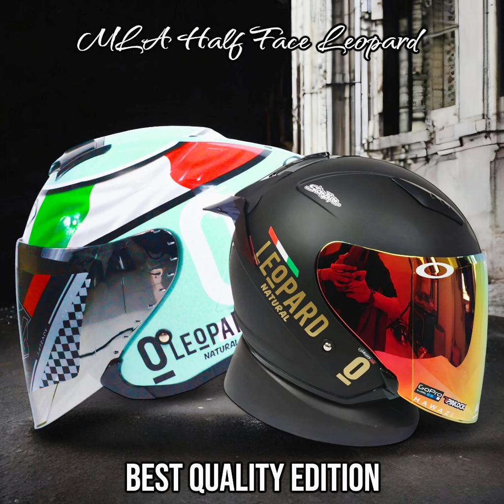 Jual JUAL HELM LEOPARD HALF FACE | HELM MLA KAIROZ LEOPARD EDITION ...