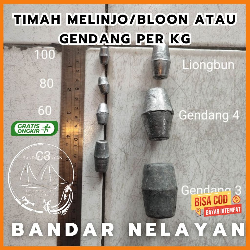 Jual Timah Bloon / Timah Melinjo Pemberat Pancing Jaring MURAH Semua ...