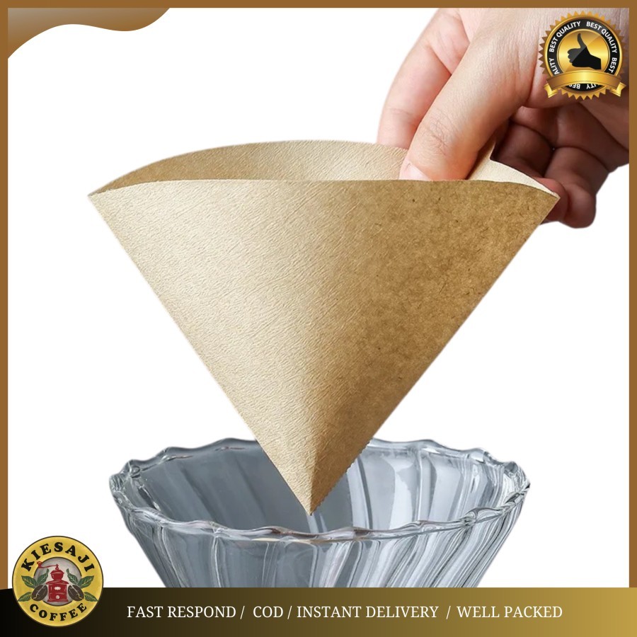 Jual Paper Filter V60 Kopi Kertas Filter V60 Natural Brown Saringan ...