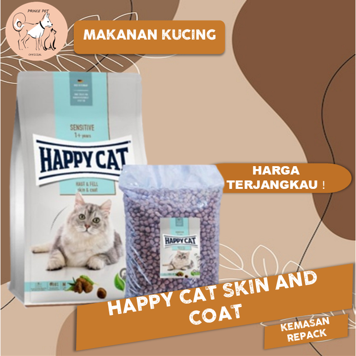 Jual HAPPY CAT SKIN AND COAT KEMASAN REPACK 500Gr | Shopee Indonesia
