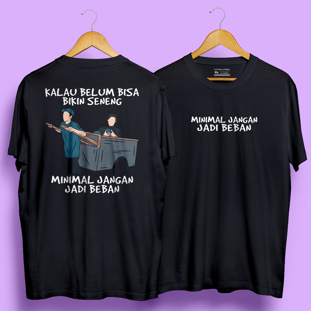 Jual kaos pria distro 100% gambar sablon KATA KATA MINIMAL JANGAN JADI ...