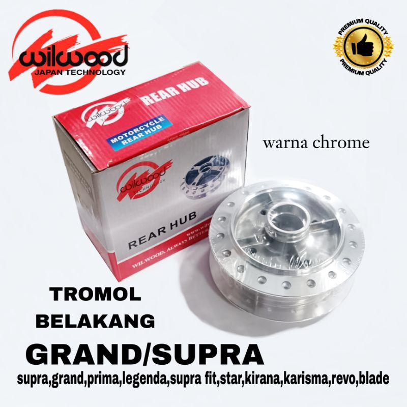 Jual Tromol Belakang Grand/Supra/Prima/Legenda/fit lama Wilwood Chrome ...