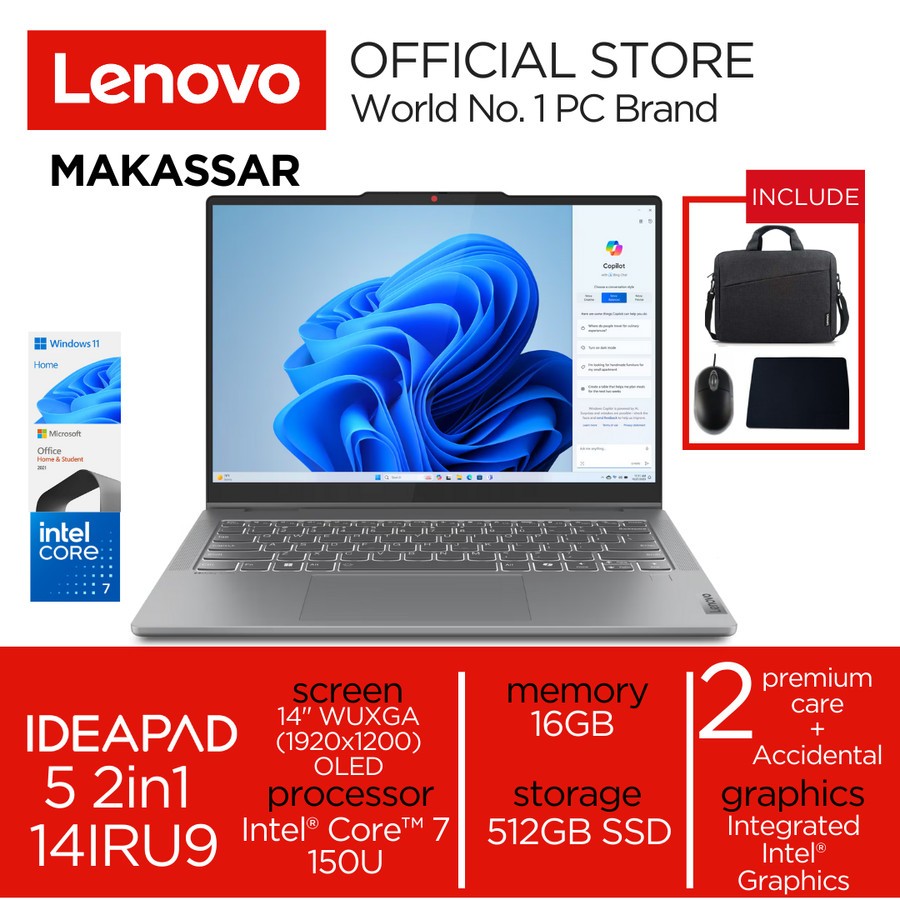 Jual Lenovo IdeaPad 5 5i 2in1 14IRU9 iCore 7 RAM 16GB SSD 512GB 14 ...