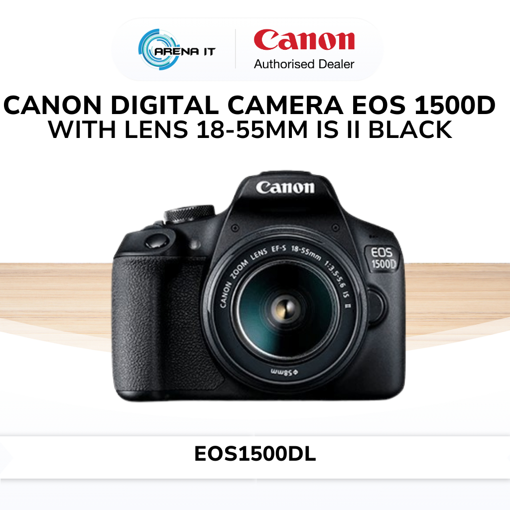 Jual Canon EOS 1500D with lens 18-55mm IS II Black Kamera DSLR | Shopee Indonesia