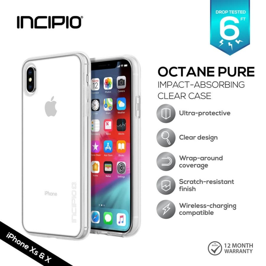 Jual INCIPIO CASE FOR IPHONE XS/X OCTANE PURE - CLEAR (IPH-1780-CLR ...