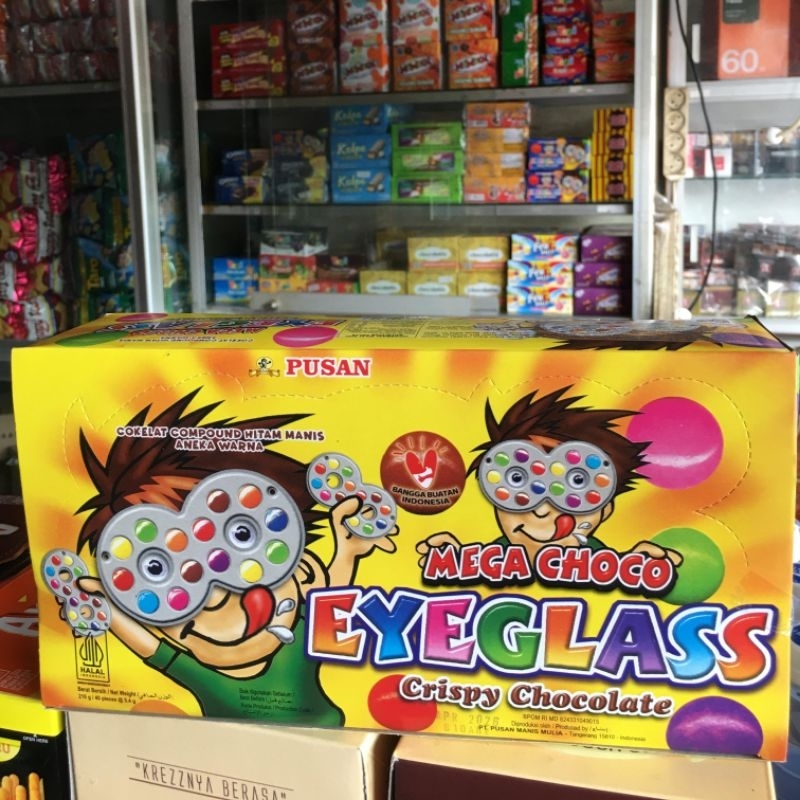 Jual Mega Choco Eyeglass permen kacamata | Shopee Indonesia