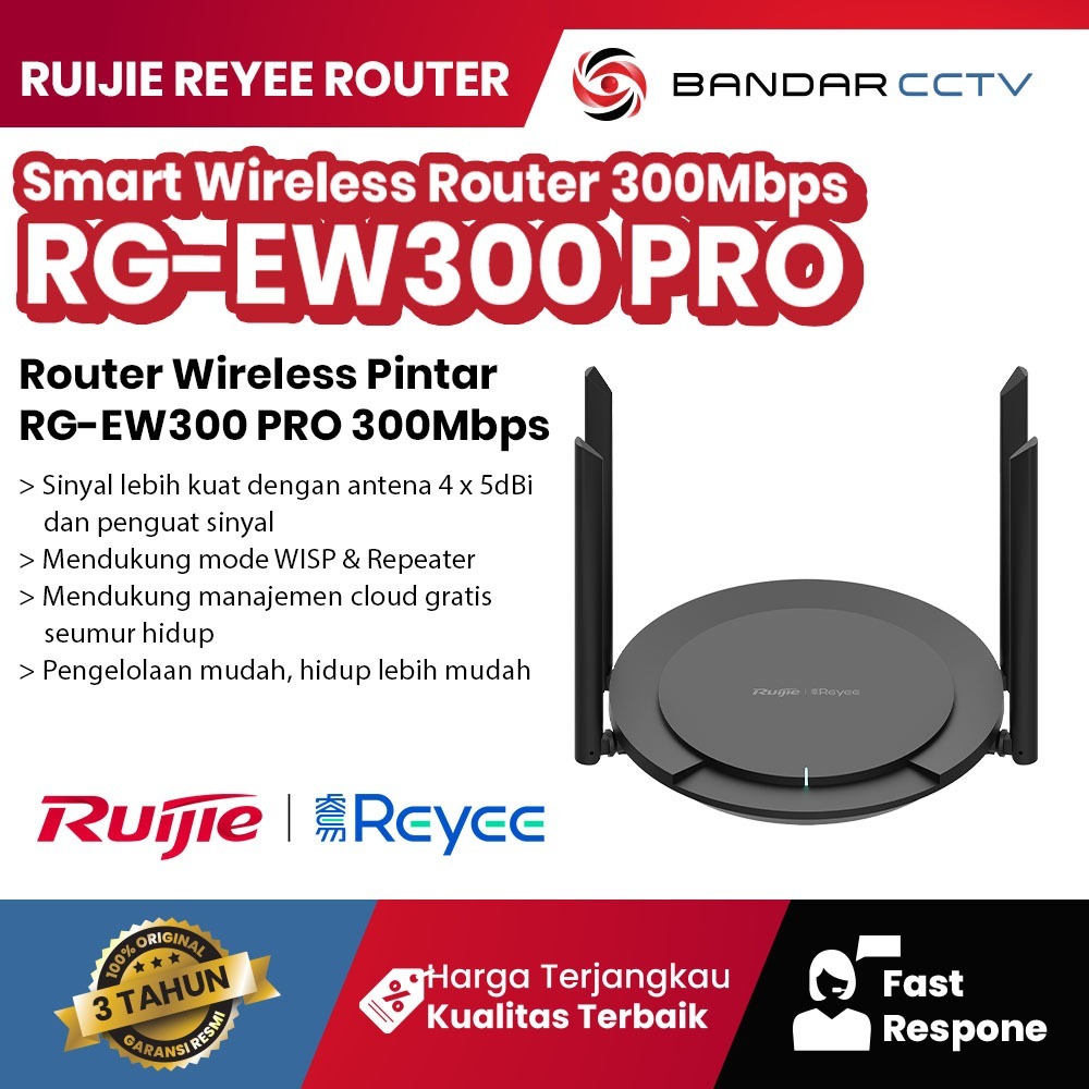Jual RUIJIE RG-EW300 PRO SMART WIRELESS ROUTER 300Mbps | Shopee Indonesia
