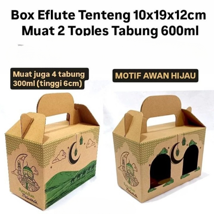 Jual 3 Pcs Box Elfute Tenteng Muat 2 Toples Tabung Awan Hijau Ukuran ...
