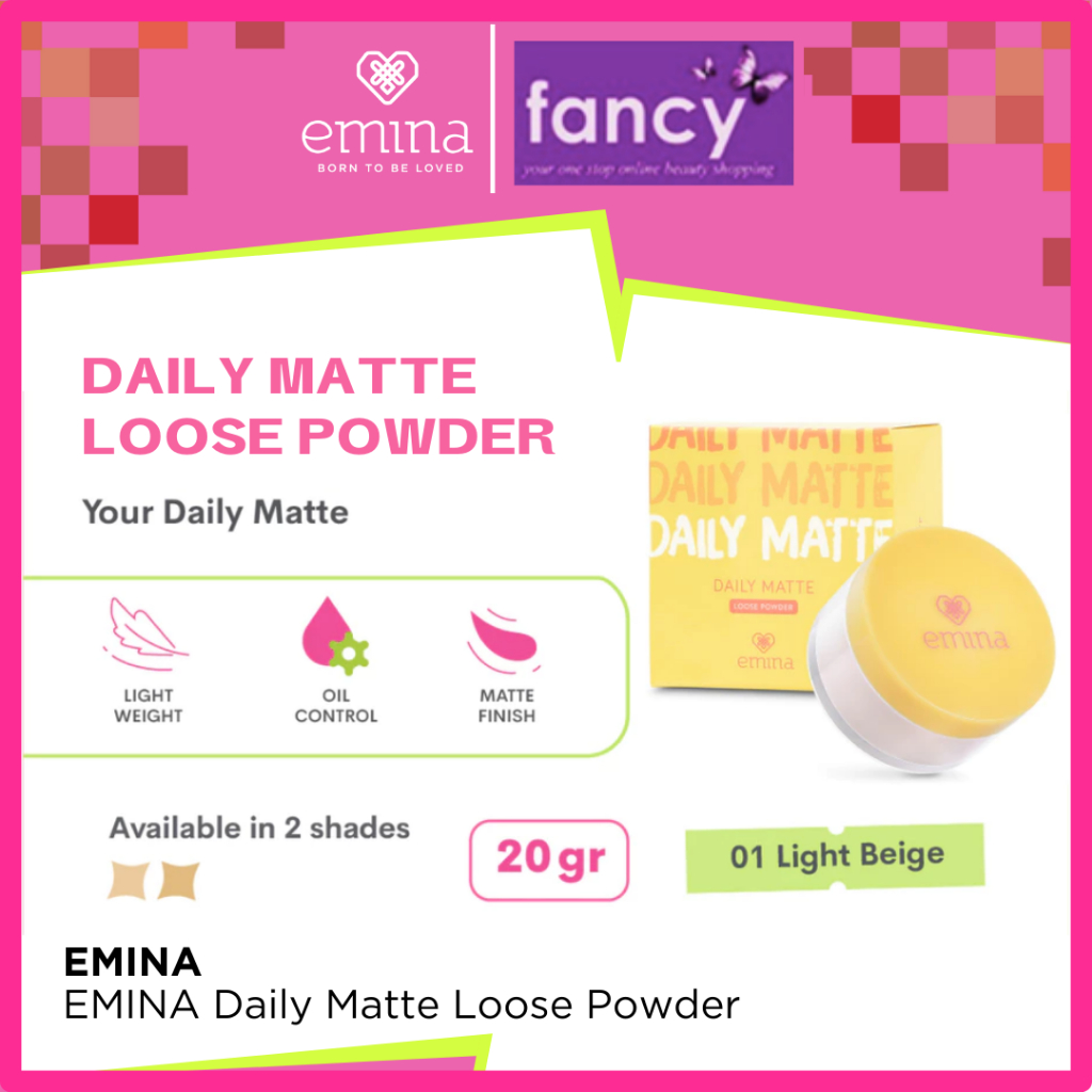 Jual Emina Daily Matte Loose Powder 20 g - Bedak Tabur Ringan | Shopee ...
