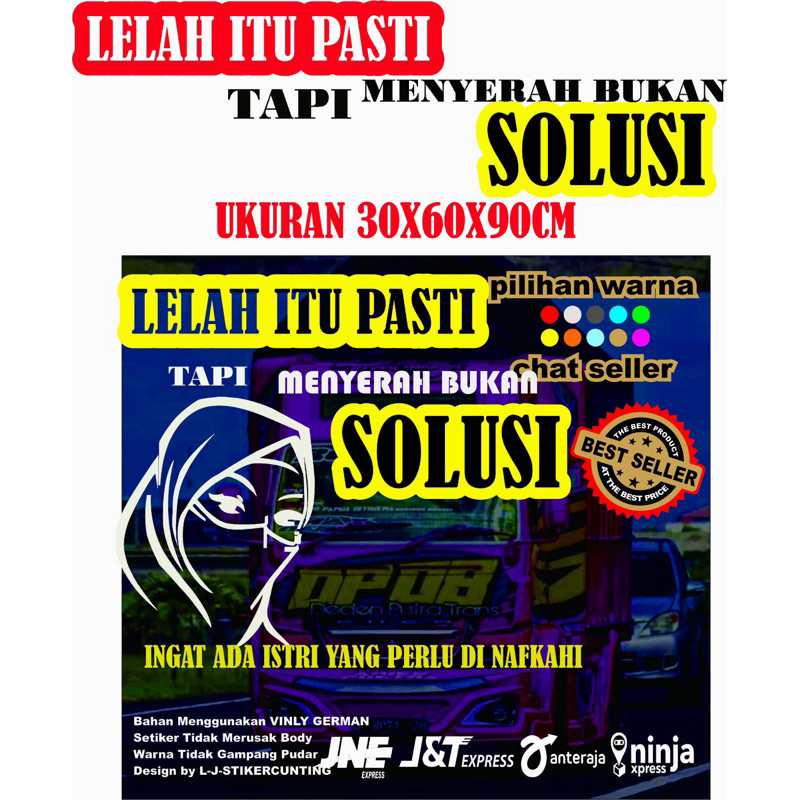 Jual stiker kaca mobil truk kata2 unik | Shopee Indonesia