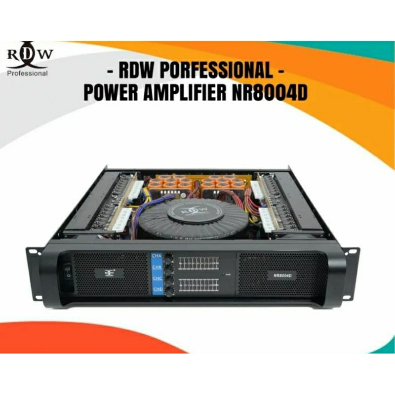 Jual Power amplifier RDW NR8004D Original class H 4x800watt(Bonus Kaos ...