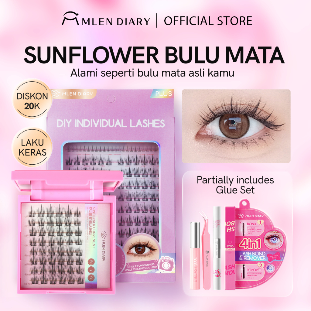 Jual MLEN DIARY-Bulu Mata Bunga Matahari Panjang Bulu Mata Sunflower 9 ...
