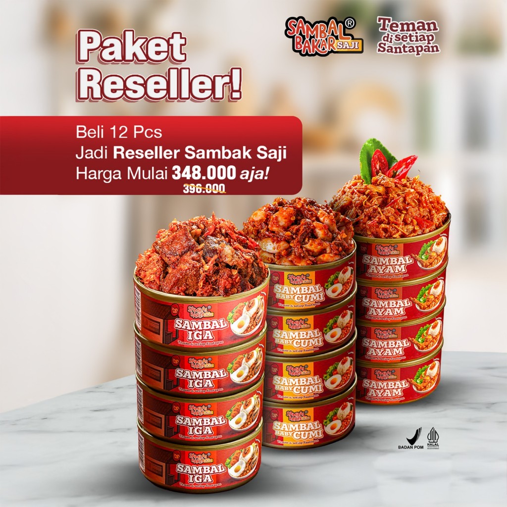 Jual Paket Reseller 12Pcs - Mix Variant - Sambal Bakar Saji - Sambal ...