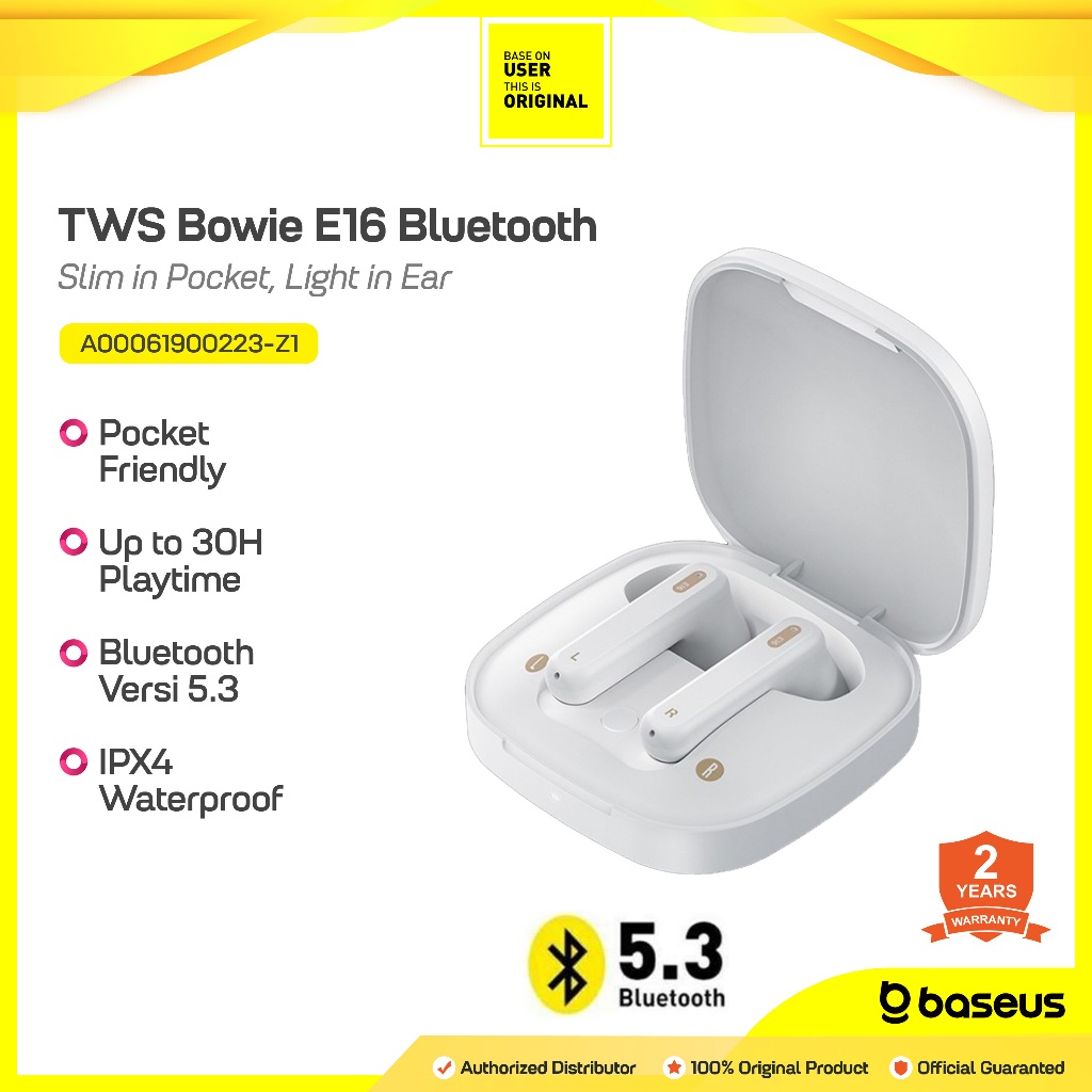 Jual Baseus TWS Bowie E16 Bluetooth 5.3 Earphone Earbuds IPX4 Headset ...