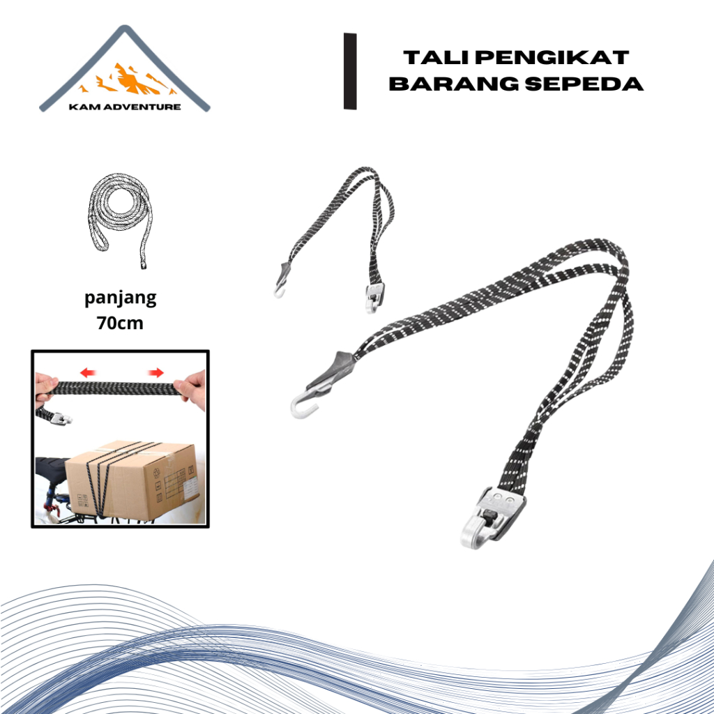 Jual [COD]Tali pengikat barang luggage sepeda motor elastis 70cm - ba85 | Shopee Indonesia