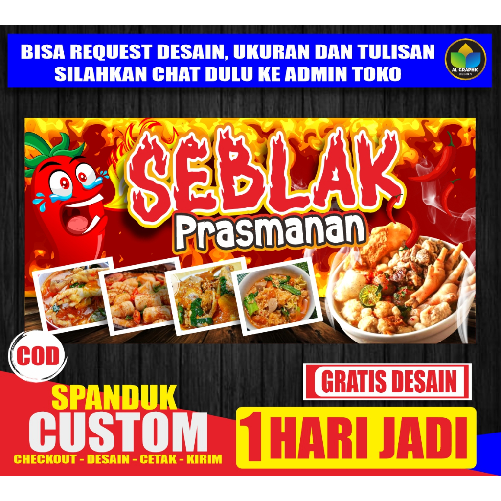 Jual SPANDUK BANNER SEBLAK PRASMANAN GRATIS DESAIN BISA COD | Shopee ...