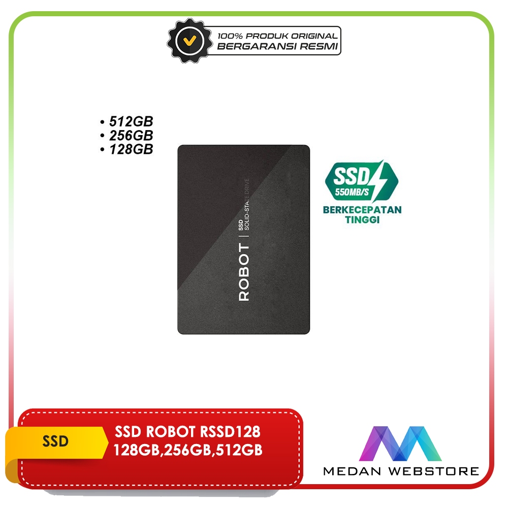 Jual SSD ROBOT RSSD128 Kapasitas 128GB,256GB,512GB Super Fast Kecepatan ...
