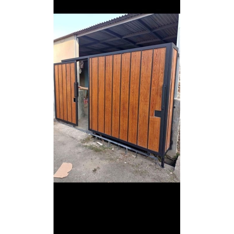 Jual pagar grc doble sliding moderen pengaman rumah | Shopee Indonesia