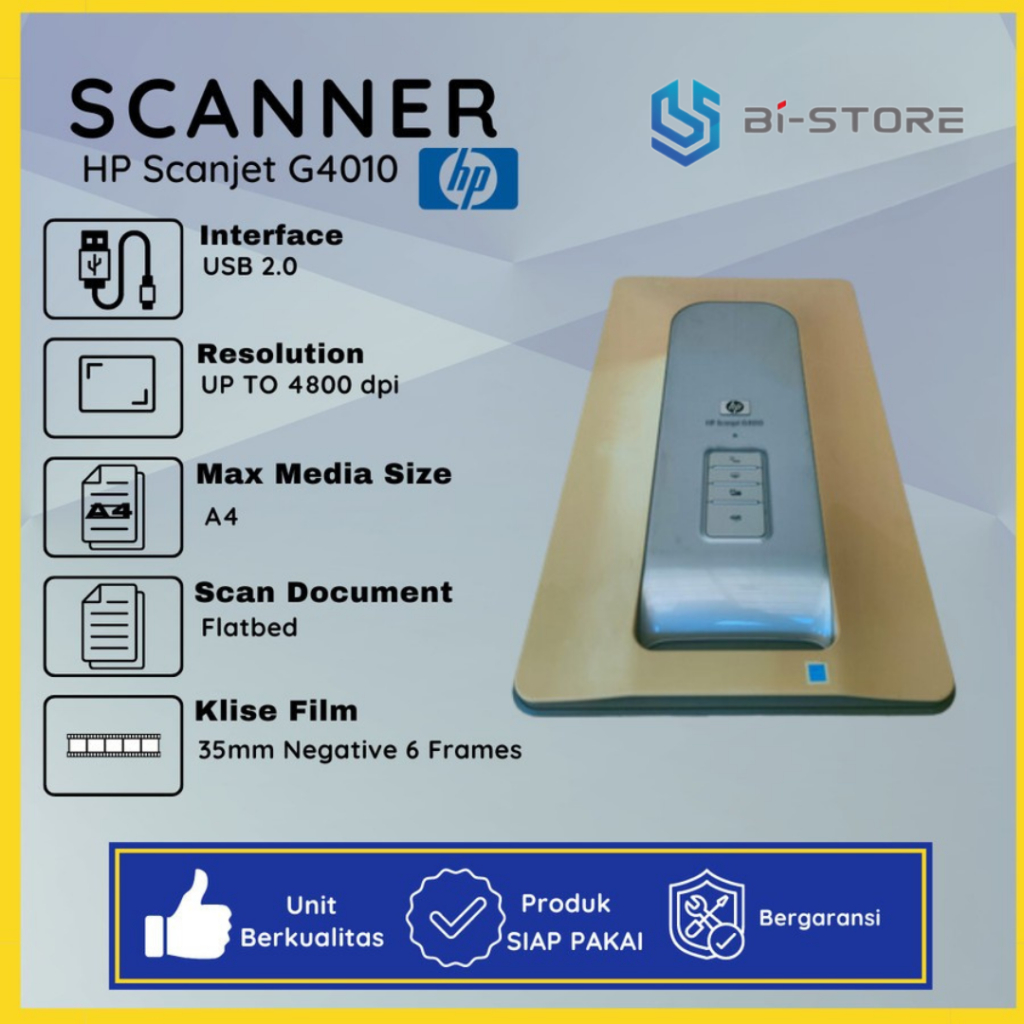 Jual Scanner Hp Scanjet G4010 Bisa Scan Klise Negative 3.5mm | Shopee ...