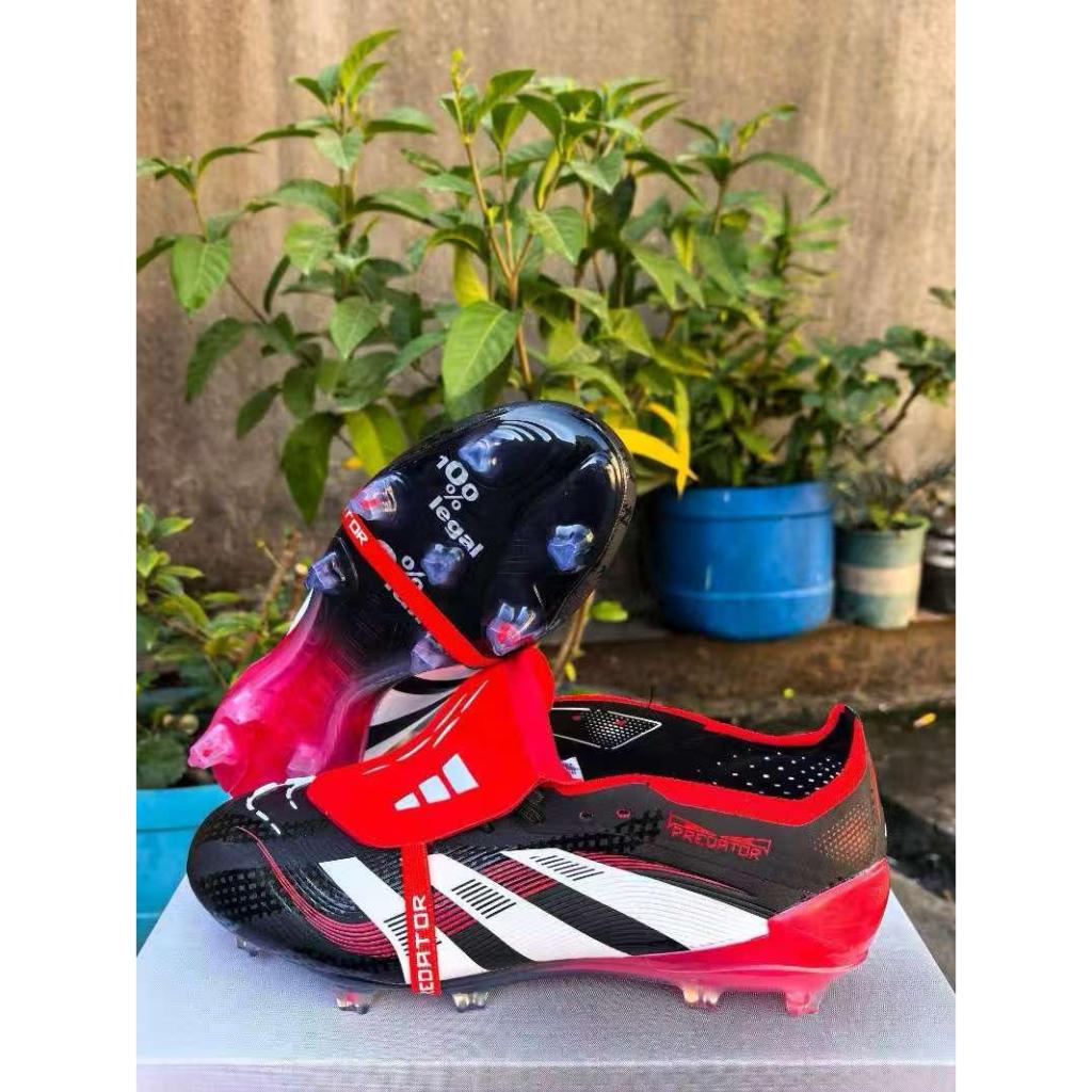 Jual Sepatu Bola Adidas Predator Elite Tongue FG - Black White Vivid ...
