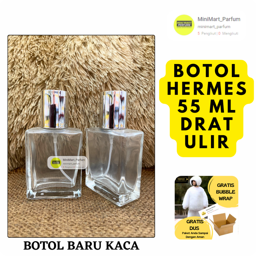 Jual Botol Parfum HRMS 55 ML ULIR Putar Harga Satuan | Shopee Indonesia